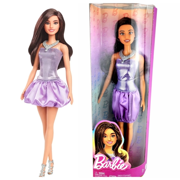Mattel | Toys | Nib Barbie Fashionistas Doll 234 In A Sequined Purple ...